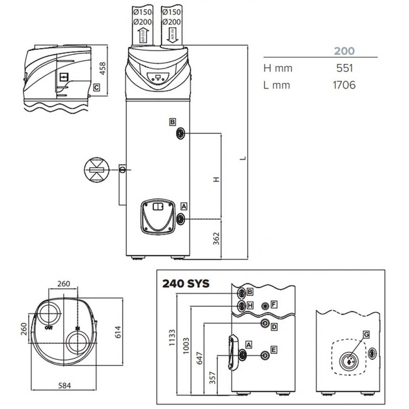 ARISTON NUOS PRIMO 200 HC Ohřívač vody s tepelným čerpadlem, 200l 3069653