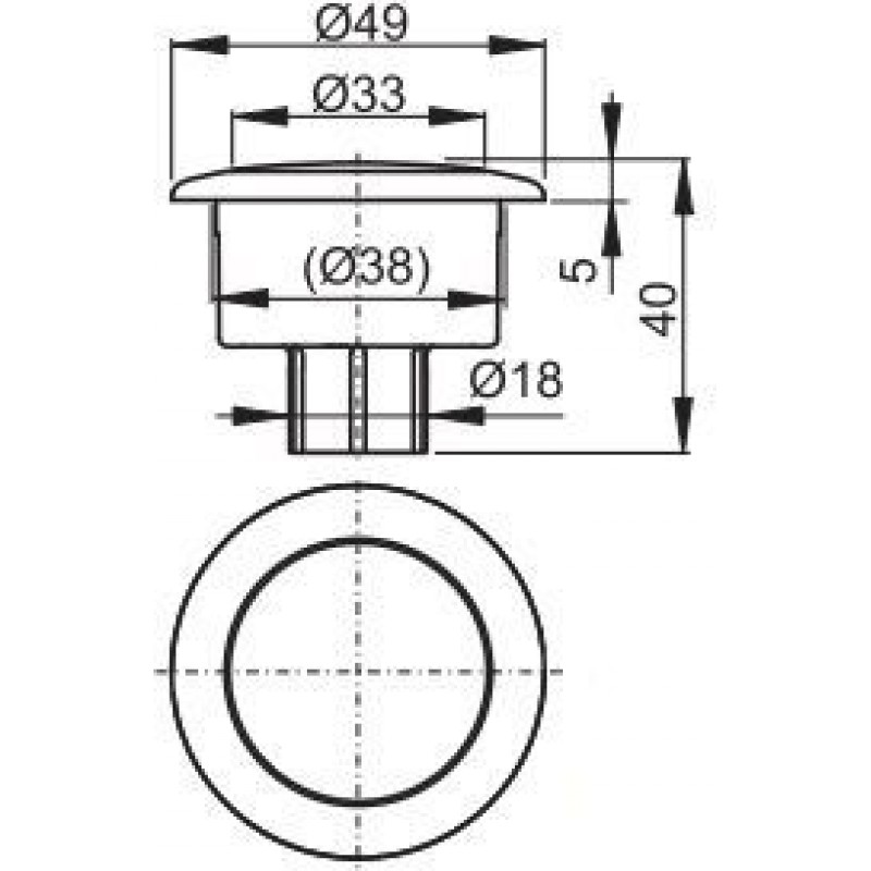 ALCAPLAST Tlačítko kompletní chrom k A2000 V011